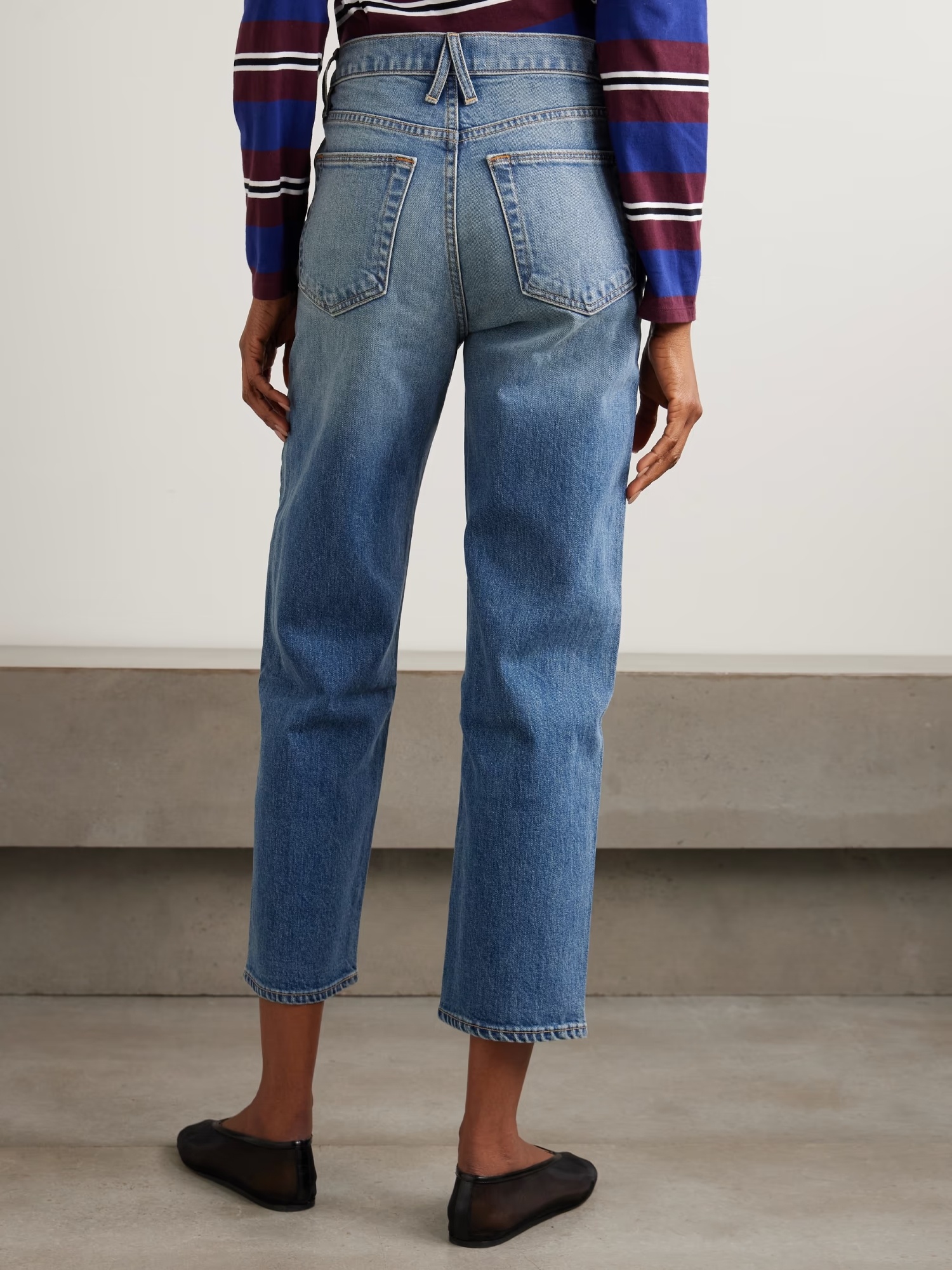 SLVRLAKE Slvrlake London Crop High-Rise Straight-Leg Jeans